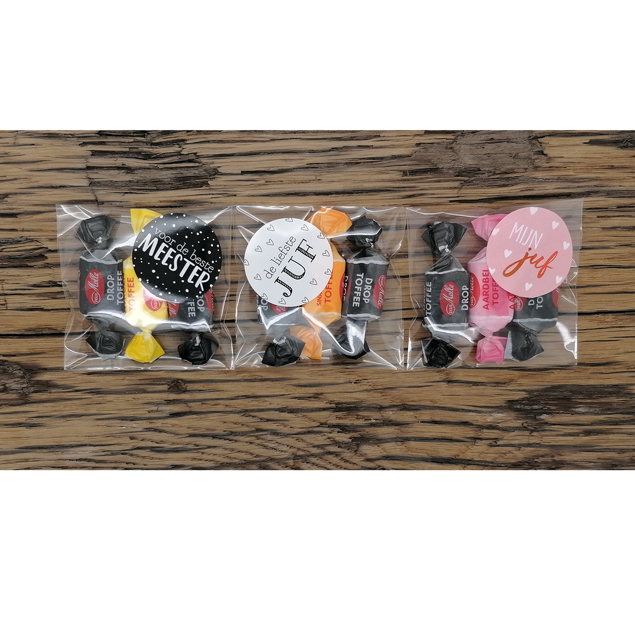 Mix drop fruit toffe cadeautje juf of meester - Toptraktaties.nl