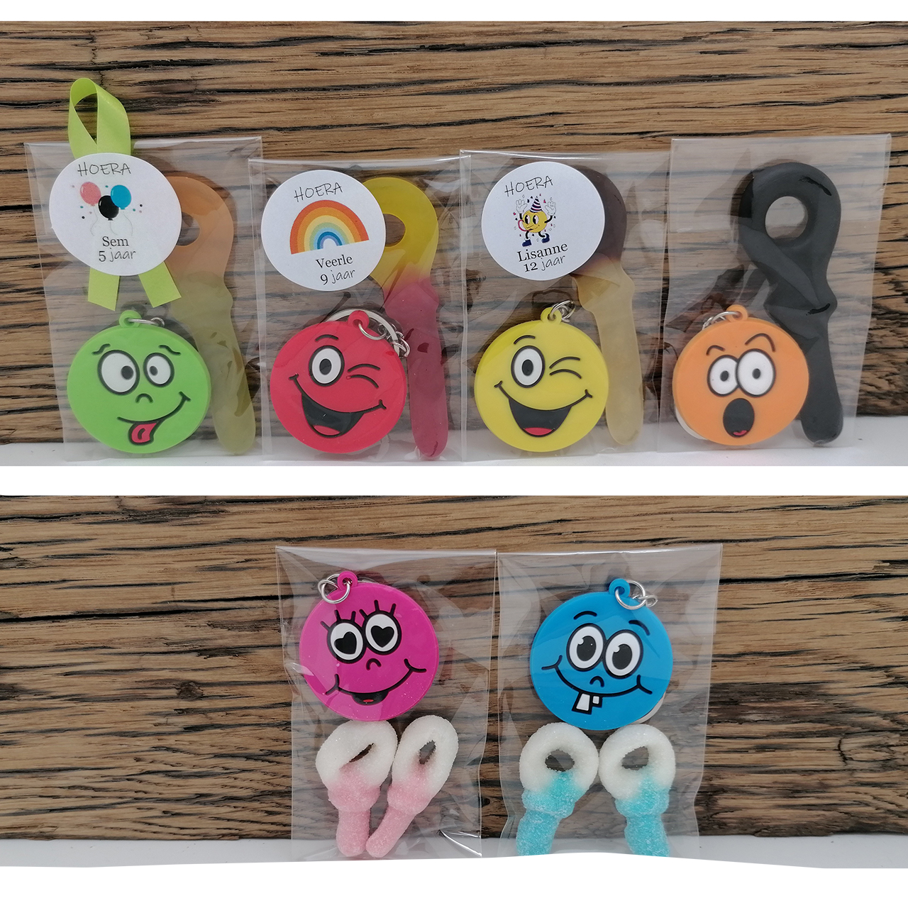 Emoji sleutelhanger traktatie - Toptraktaties.nl